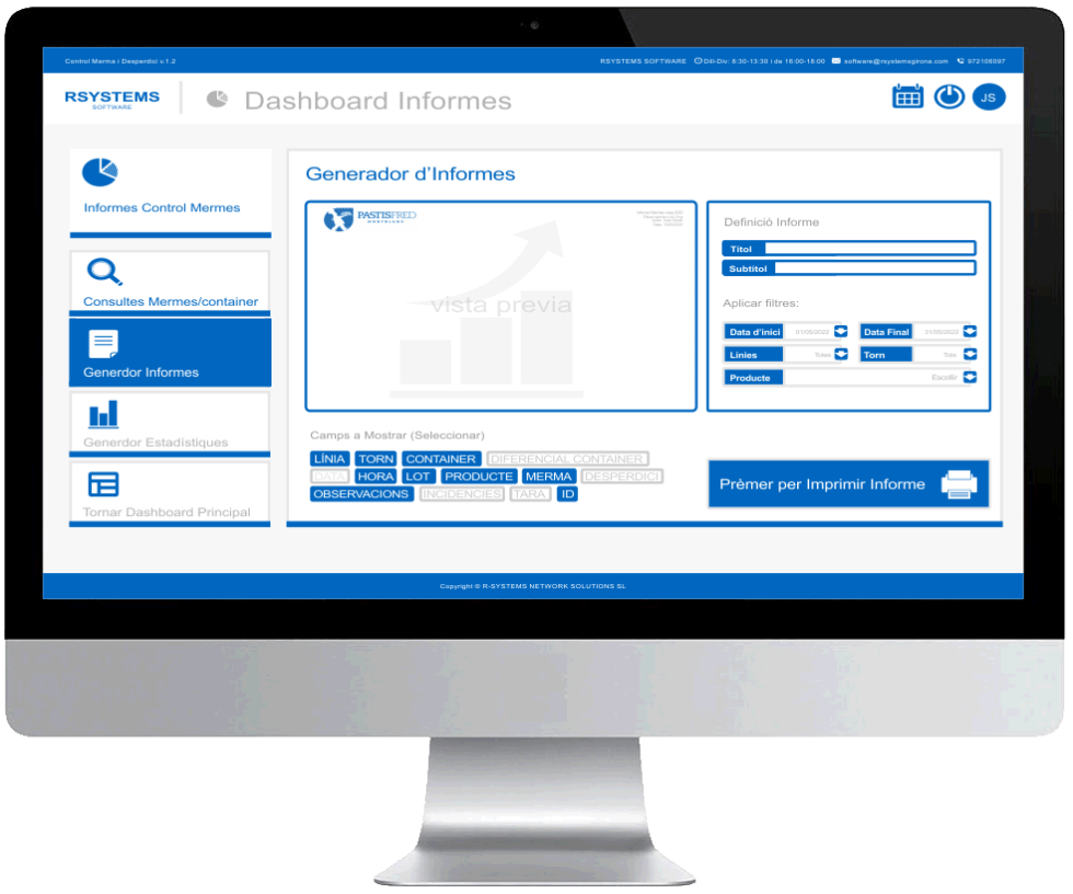 Control de merma y desperdicio | RSystems Software - RSYSTEMS INFORMÀTICA